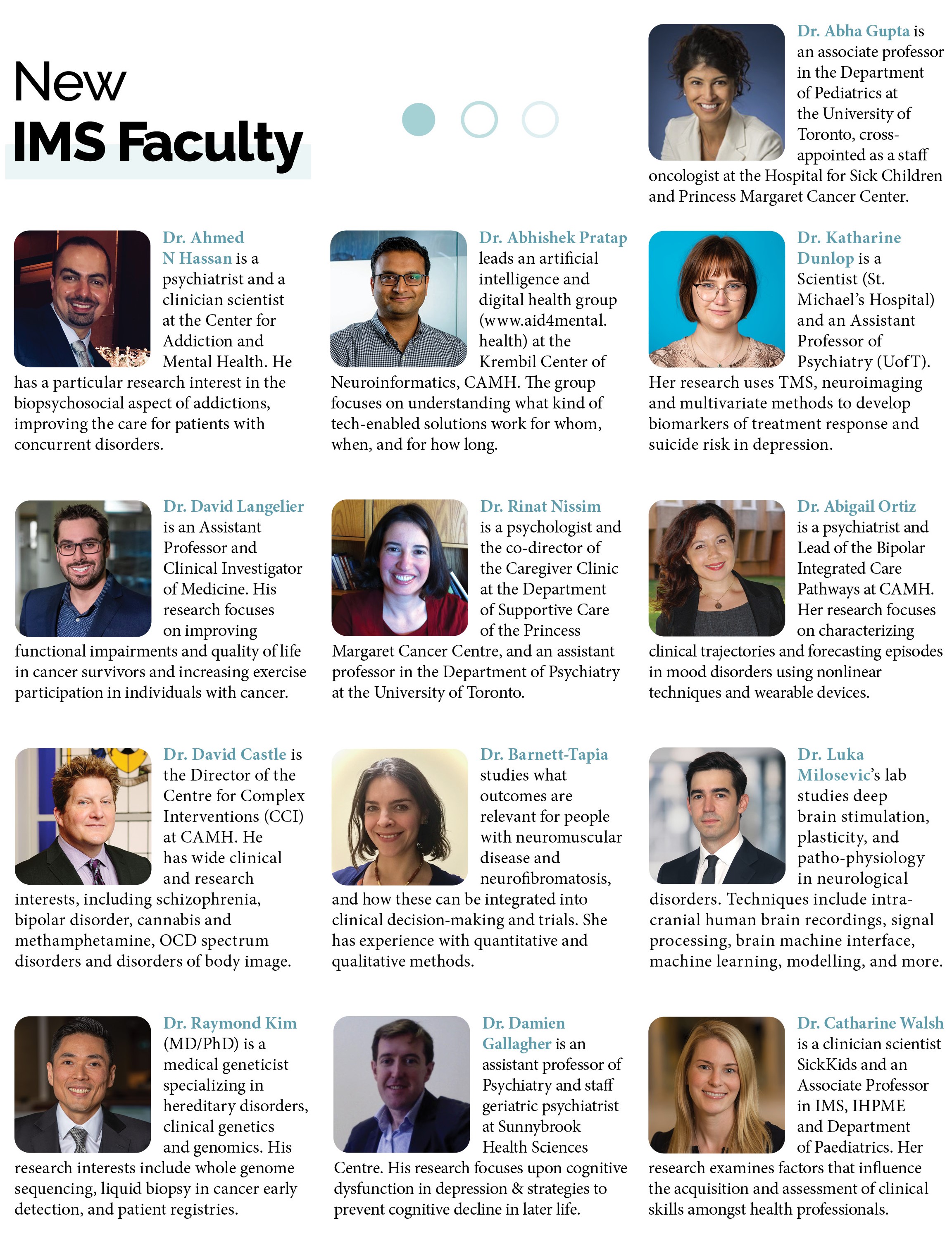 New and Promoted IMS Faculty – IMS Magazine
